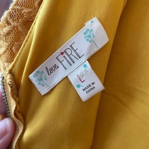 love, Fire | Dresses | Yellow Lace Dress | Poshmark